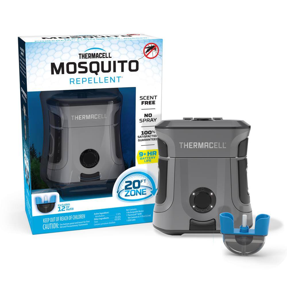 Thermacell Rechargeable Outdoor Mosquito Repeller 20 ft. Coverage and ...