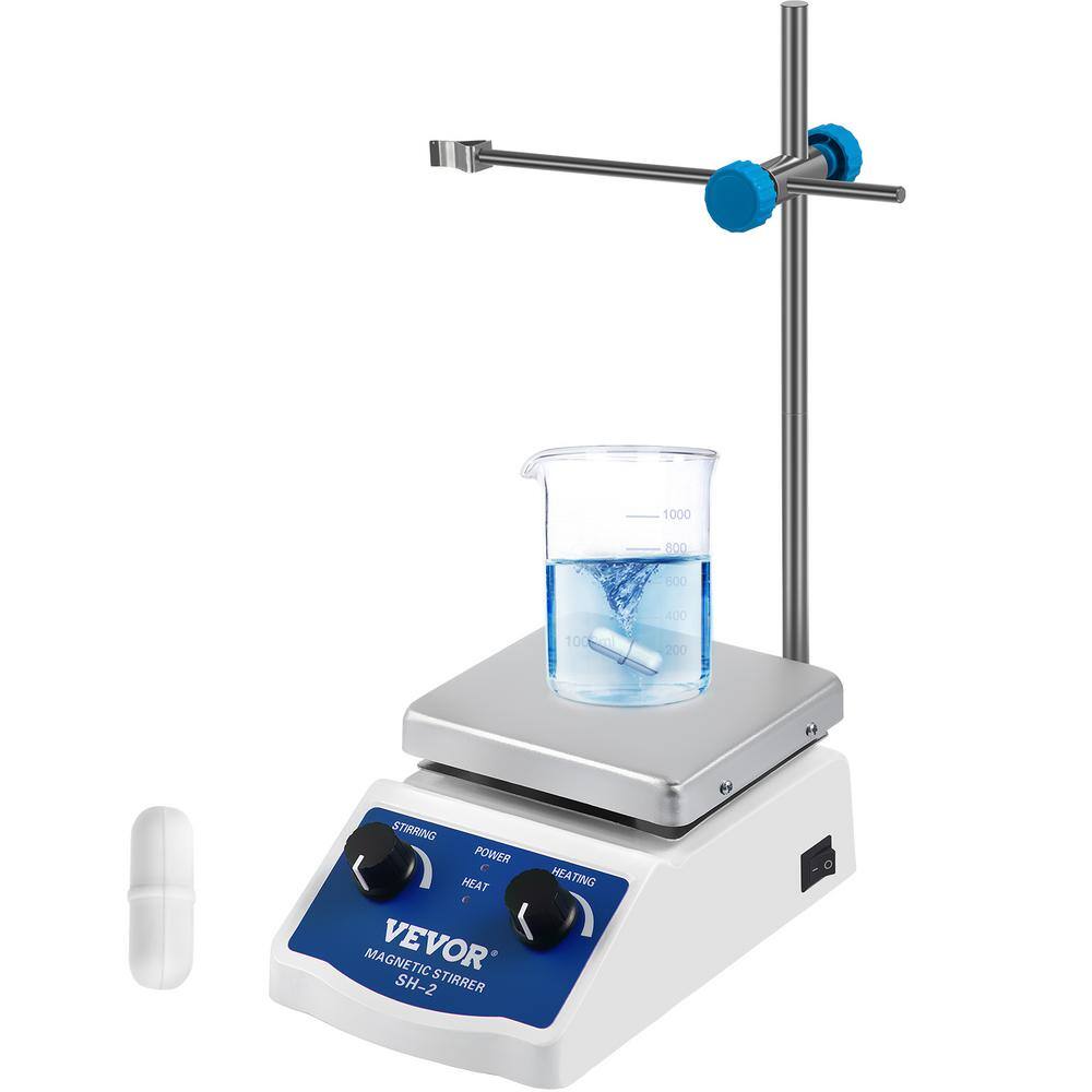 VEVOR SH-2 Magnetic Stirrer,0-2000 RPM,1000ml Mixing Capacity Laboratory Magnetic Stirrer ...