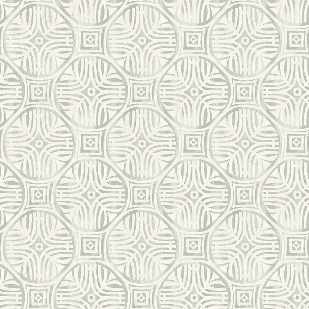 Chesapeake Sandee Medallion Grey Prepasted Non Woven Wallpaper Sample ...