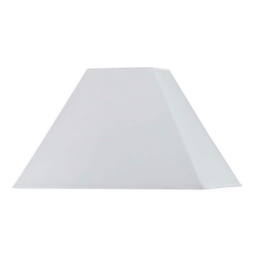 CAL Lighting 10.5 in. Tall White Square Hardback SH-1135 - The Home Depot