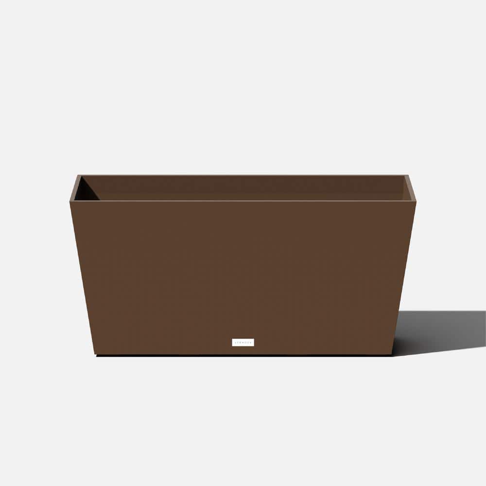 Veradek Midori Extra Large Espresso Plastic Rectangular Trough Planter ...