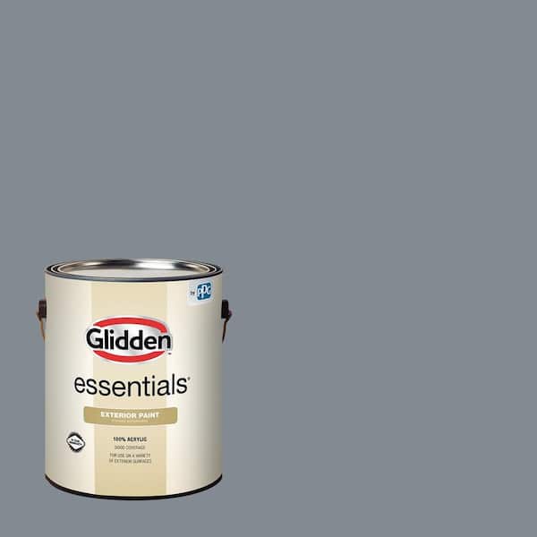 Glidden Essentials 1 gal. PPG0993-5 Superhero Gray Satin Exterior Paint ...