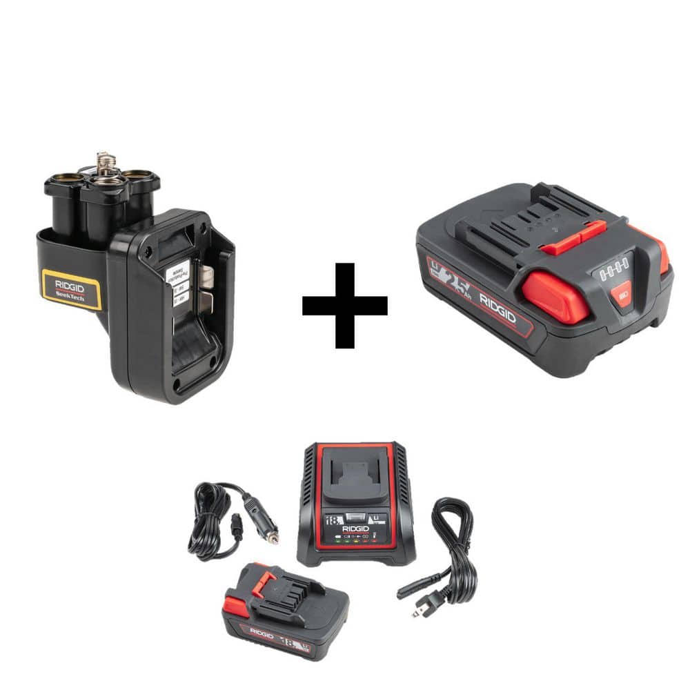 RIDGID 18V Adaptor for SeekTech SR-20, SR-24 or NaviTrack Scout Locator ...