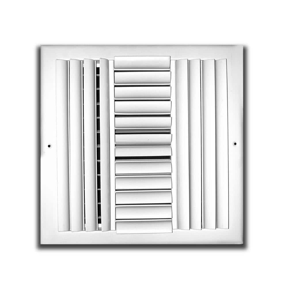 Everbilt 10 in. x 10 in. 4-Way Aluminum Adjustable Curved Blade Wall ...