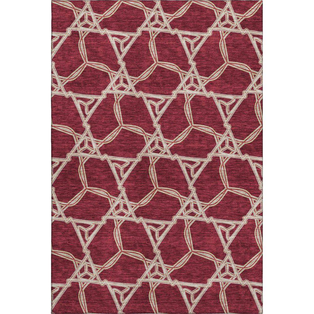 Addison Rugs Mayfield Premium Machine Washable Abstract AMF959 Burgundy ...