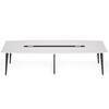 BYBLIGHT Capen 94.4 in Rectangular White Wood Computer Desk Conference ...