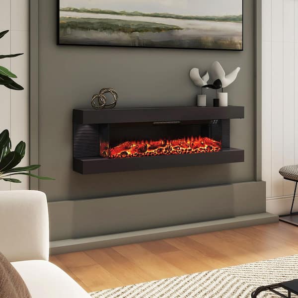 Northwest 50 in. 5440 BTU Wall-Mount Electric Fireplace Furnace or ...