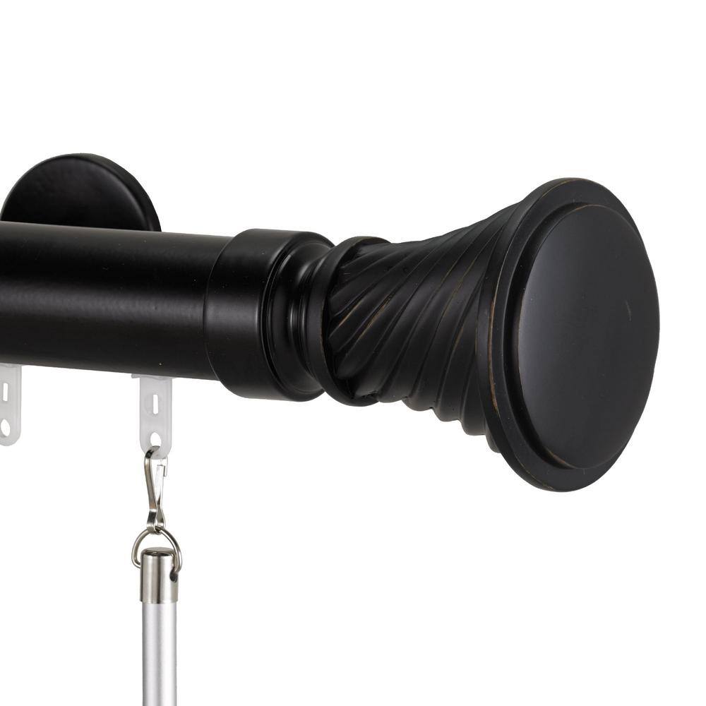 Art Decor Tekno 40-120 in. Non-Telescoping 1.5 in. Traverse Curtain Rod ...