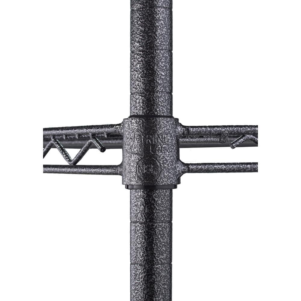 TRINITY TBFPBA-0927 PRO Black 4-Tier Corner Steel Wire Garage Storage ...