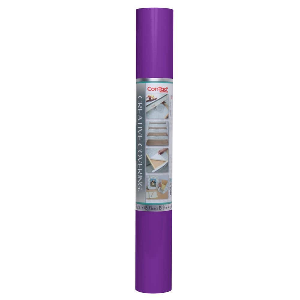 Con-Tact Purple 18 in. D x 50 ft. L Self-Adhesive Vinyl Shelf and ...