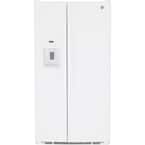 GE 25.3 cu. ft. Side by Side Refrigerator in White Standard Depth ENERGY STAR GSE25GGPWW