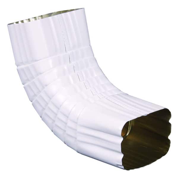Spectra Pro Select 3 in. x 4 in. HD White Aluminum Downspout A Elbow ...