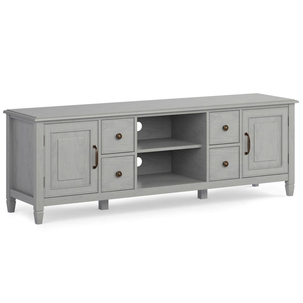 Simpli Home Connaught SOLID WOOD 72 in. Wide Traditional TV Media Stand ...