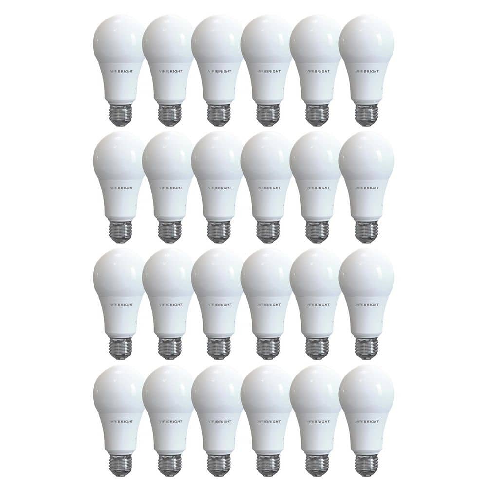 Viribright 60-Watt EQ A19 E26 General Purpose LED ENERGY STAR Light Bulb (24-Pack) 640339-24 ...