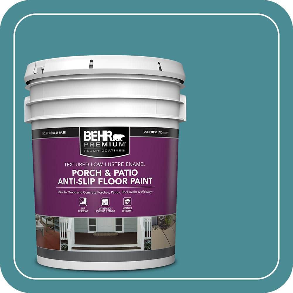 BEHR PREMIUM 5 gal. #PFC-49 Heritage Teal Textured Low-Lustre Enamel ...