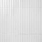 Ivy Hill Tile Linear White 11.41 in. x 35.37 in. Matte Ceramic Wall ...