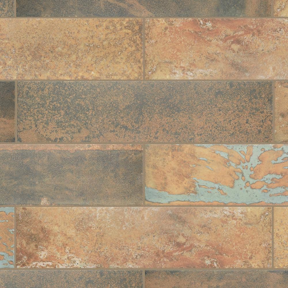 Merola Tile Maheno Mix 8-1/2 in. x 35-1/2 in. Porcelain Floor and Wall ...