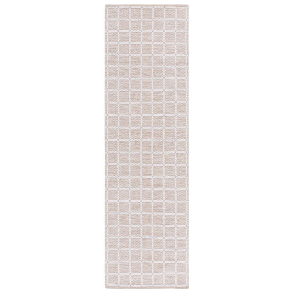 SAFAVIEH Montauk 2 ft. x 8 ft. Beige/Ivory Tile Lattice Runner Rug ...