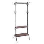 Litton Lane Adeline Black 69 in. H Clothes Rack 56117
