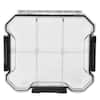 Husky 6 in. 6-Compartment Waterproof Storage Bin Small Parts Organizer ...