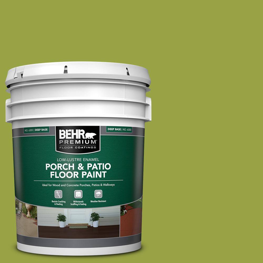 BEHR PREMIUM 5 gal. #P360-6 Fresh Apple Low-Lustre Enamel Interior ...