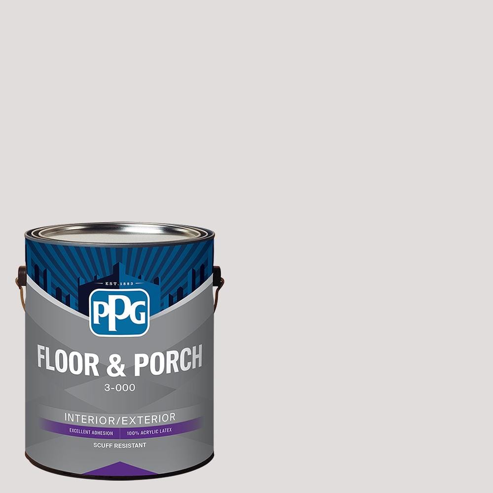 PPG 1 gal. PPG1014-3 Silver Screen Satin Interior/Exterior Floor and ...