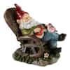 Zingz & Thingz Solar Red Bird Rocking Chair Gnome 4504770V - The Home Depot