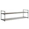 HOME-COMPLETE 13.3 H 12-Pair 2-Tier Gray Plastic Shoe Rack HW0500075 ...