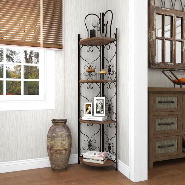 Tall corner bakers rack store