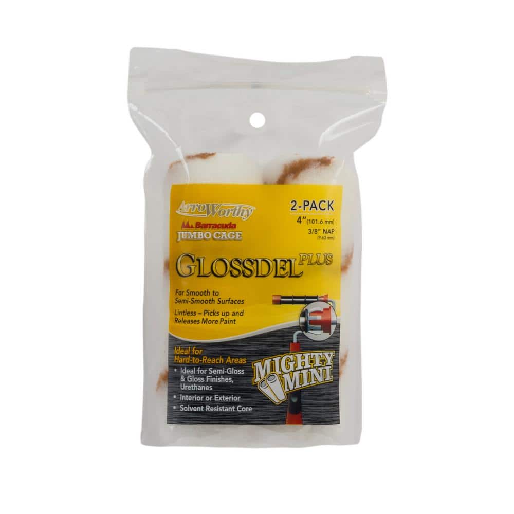 ArroWorthy 4 in. x 3/8 in. Jumbo Glossdel Plus Fabric Mini Roller ...