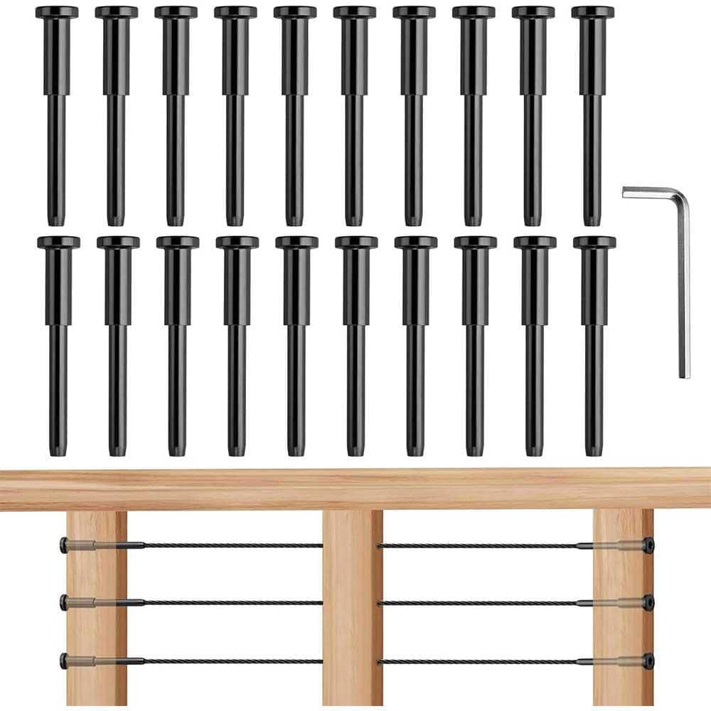 Afoxsos 2.6 in. Invisible Cable Railing Kit T316 Stainless Steel ...