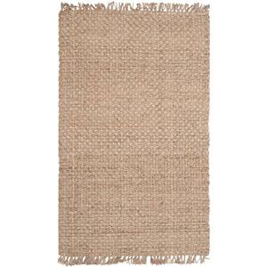 SAFAVIEH Natural Fiber Beige 6 ft. x 9 ft. Solid Area Rug NF747A-6 ...