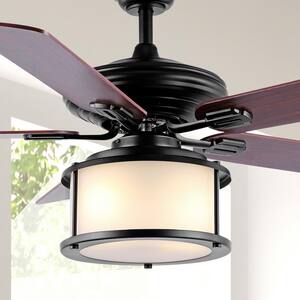 JONATHAN Y Cammy 52 in. Oil Rubbed Bronze 3-Light Traditional ...