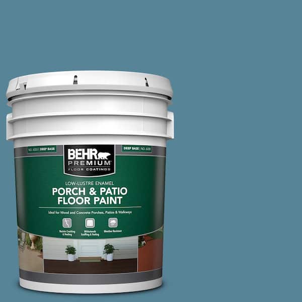 BEHR PREMIUM 5 gal. #S480-5 Blue Moon Bay Low-Lustre Enamel Interior ...