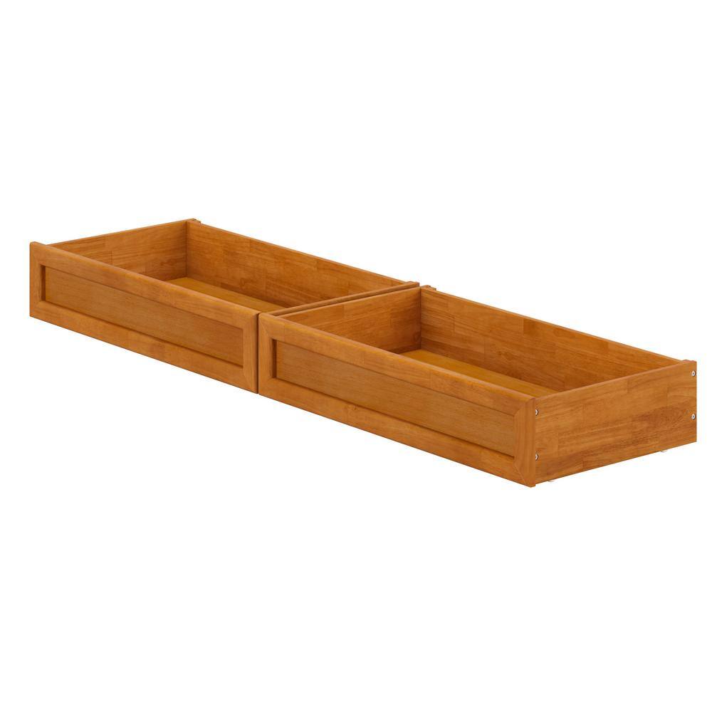 AFI Light Toffee Natural Bronze Mid-Century Modern Solid Wood Twin-Full ...