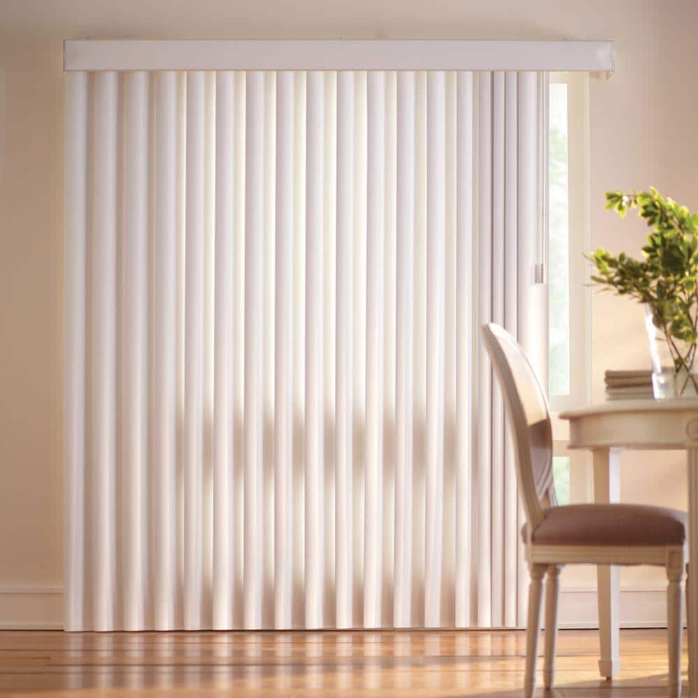 Home Decorators Collection 4.5 in. Ivory PVC Vertical Blind - 78 in. W ...
