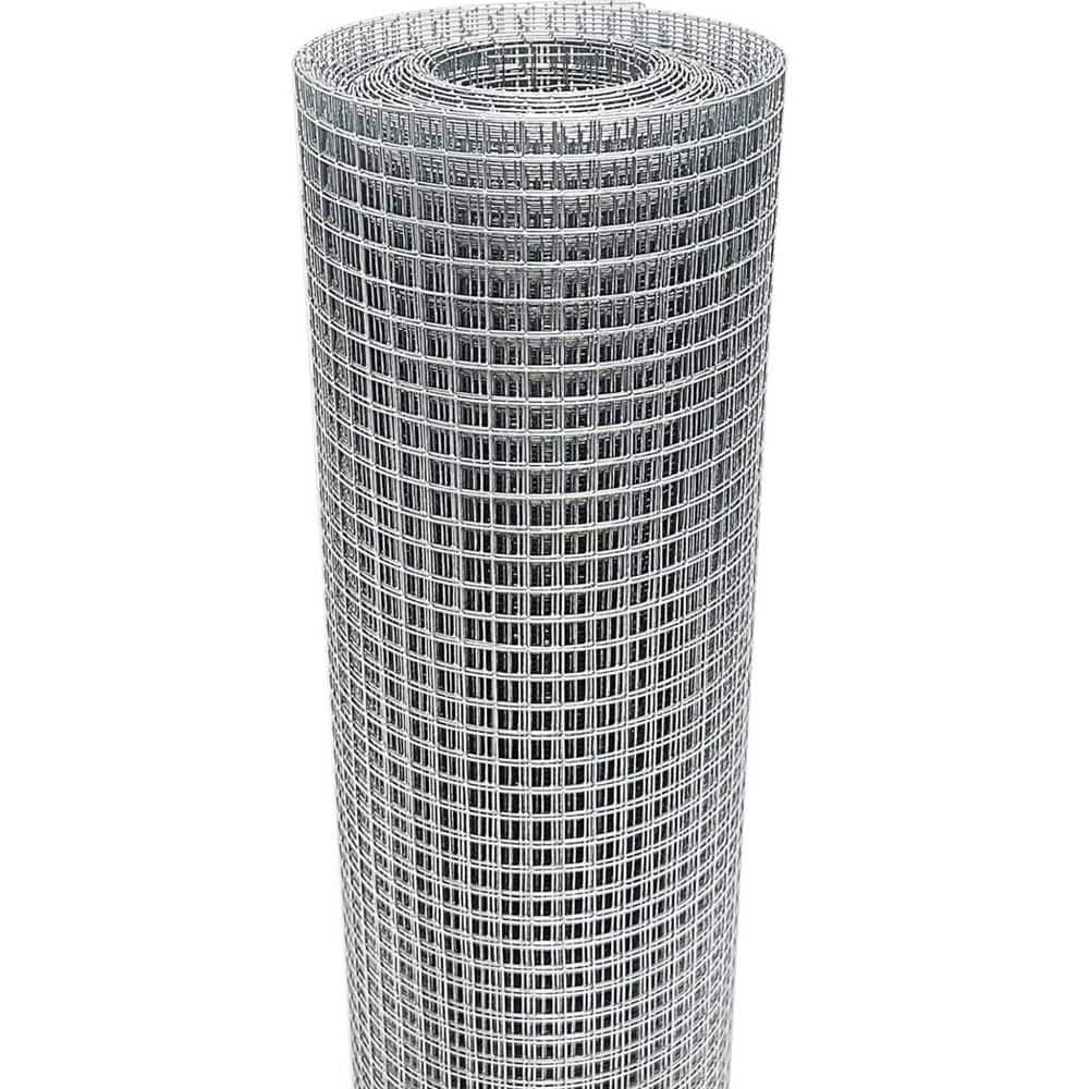 NVNOO 20 in. x 10 ft. 23 Gauge Galvanized Wire Mesh Roll for Chicken ...