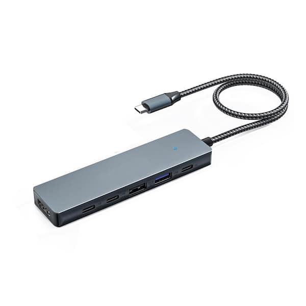 Lukyamzn USB Hub 4 Ports Multiple USB 3.0 Splitter with Type C Power ...