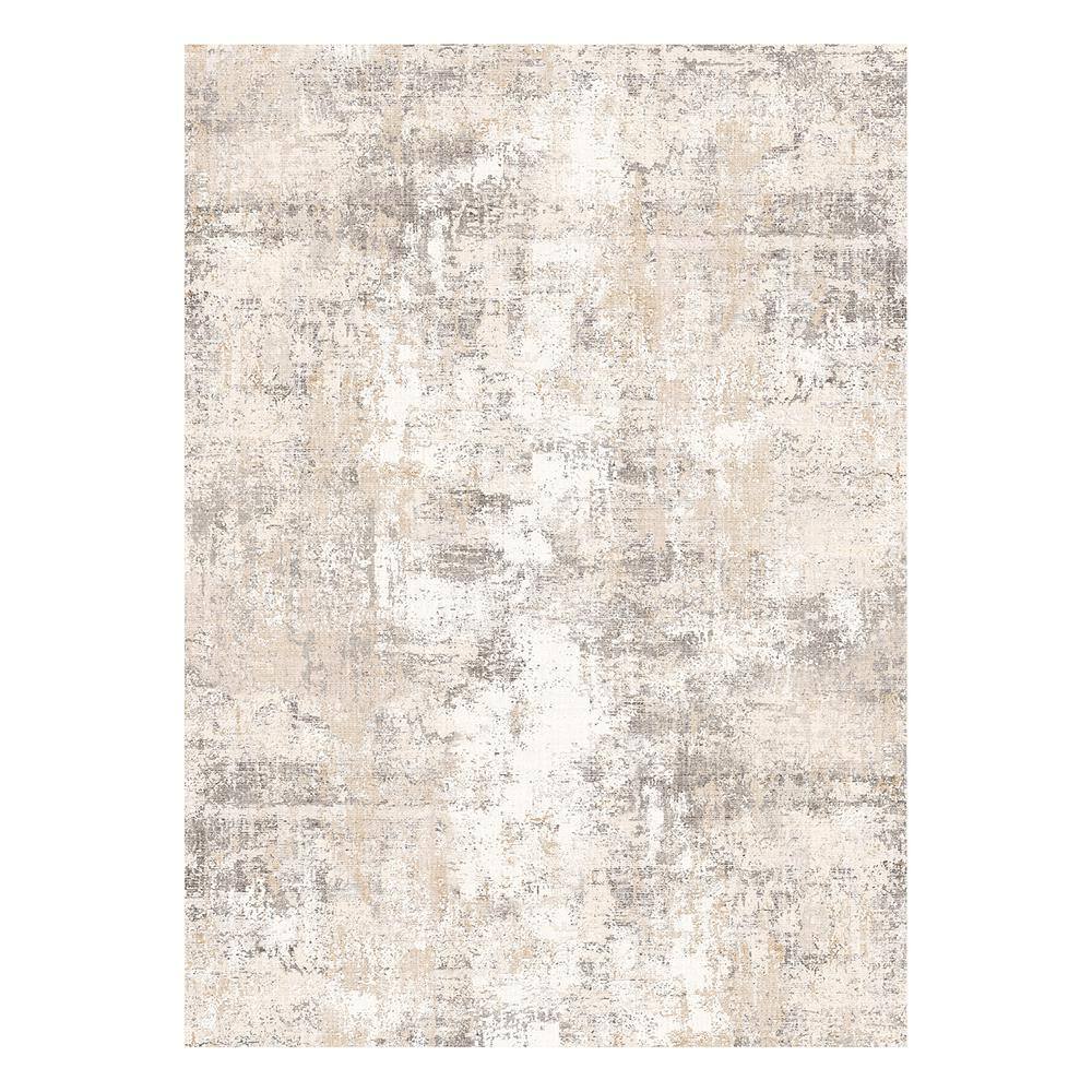 HaiiMeid Van Gogh Beige/Grey 5 ft. x 7 ft. Modern Abstract Area Rug ...