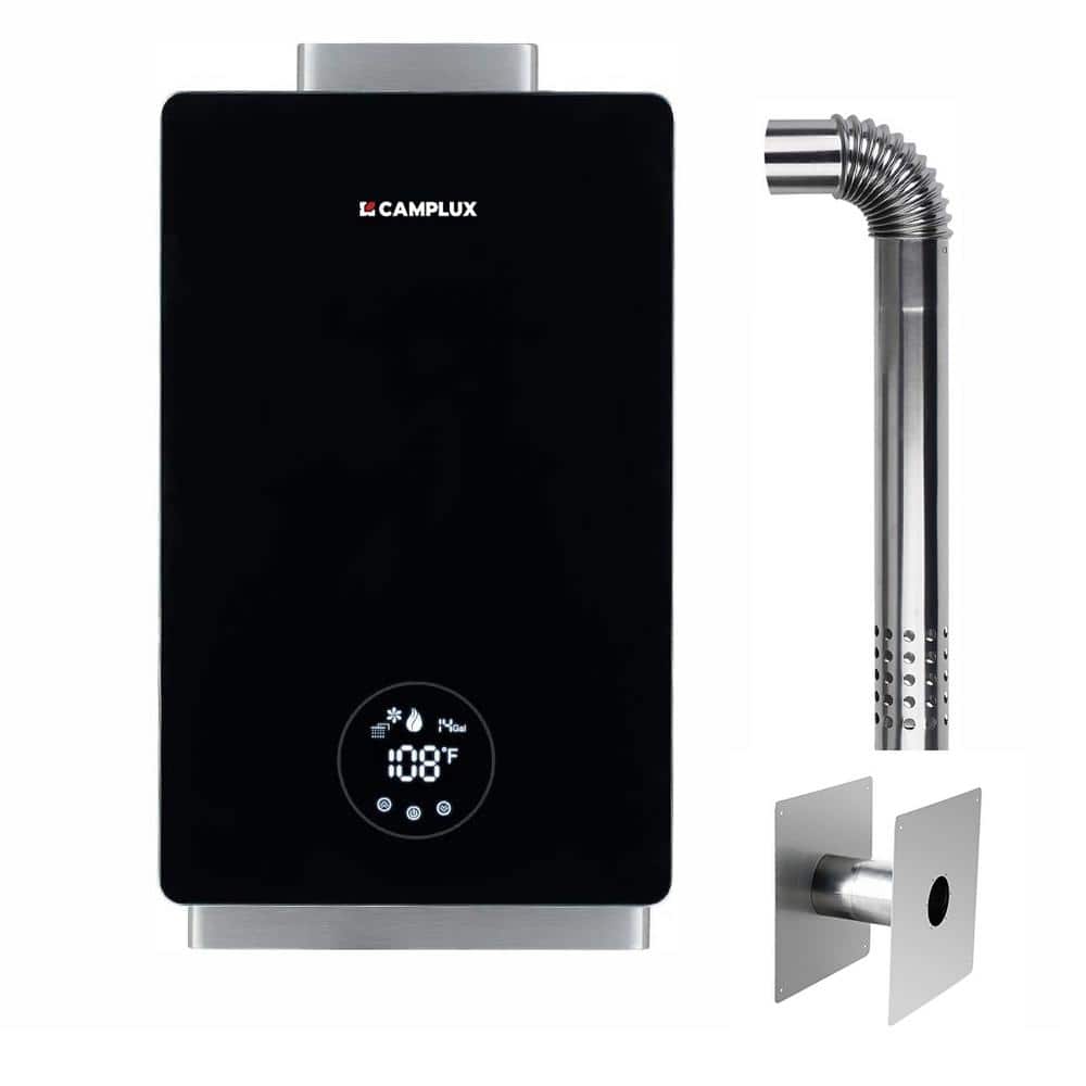 CAMPLUX Smart 3.18 GPM 82,000 BTU Indoor Propane Tankless Water Heater ...