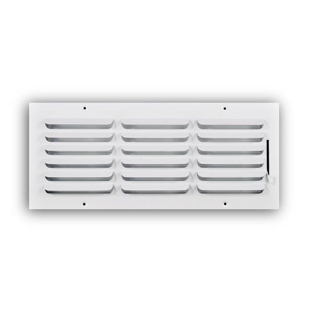 TruAire 16 in. x 6 in. 1-Way Fixed Curved Blade Wall/Ceiling Register ...