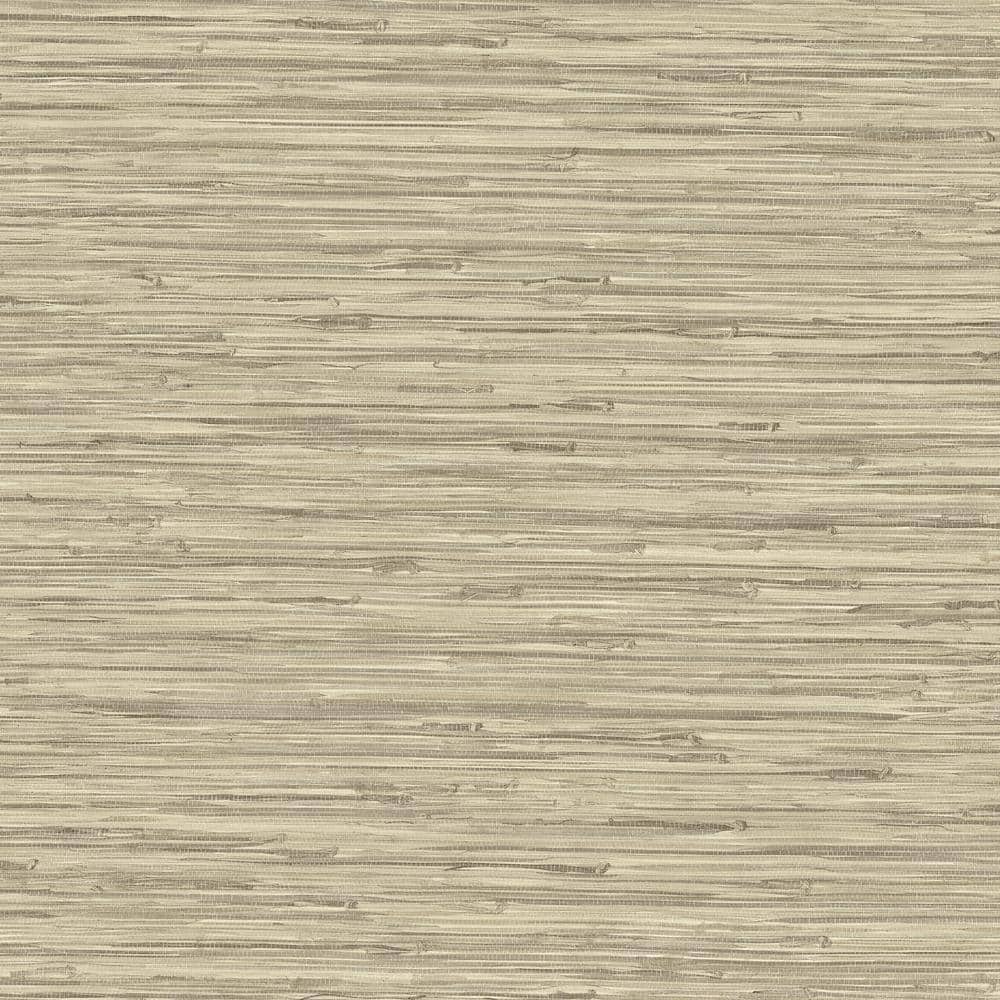 SURFACE STYLE Tiki Texture Faux Grasscloth Oatmeal Vinyl Peel and Stick ...