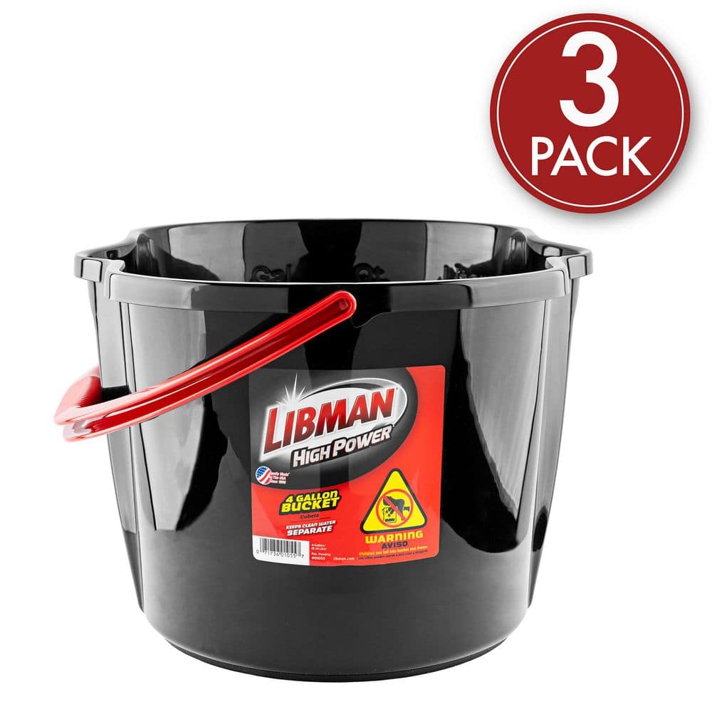Libman 4 Gal. Bucket (3-Pack) 2097 - The Home Depot