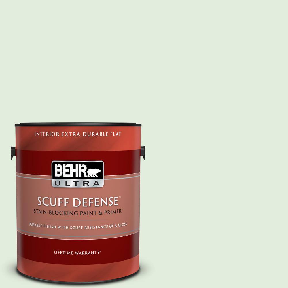 BEHR ULTRA 1 gal. #M400-1 Establish Mint Extra Durable Flat Interior ...