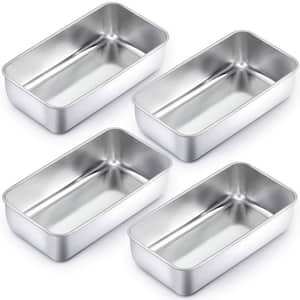 Wudkey 2 Pack 4 in. Extra Deep Loaf Pan, Stainless Steel Bread and ...