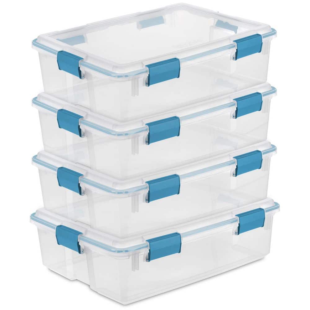 Reviews for Sterilite 37 qt. Clear Plastic Home Storage Tote Bin with ...