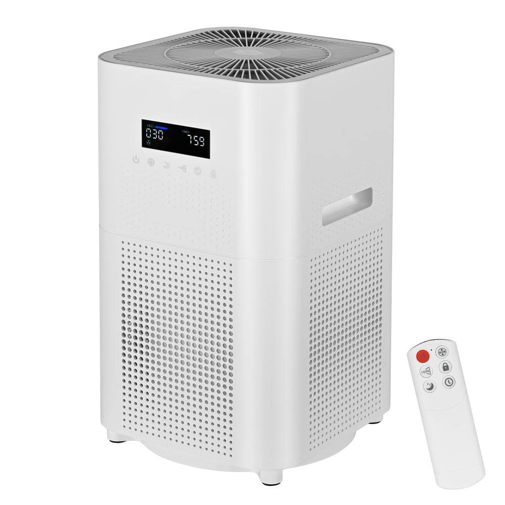 516 sq. ft. H13 HEPA True Personal Console Air Purifier with Remote in ...