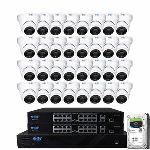 GW Security 32-Channel 8MP 8TB NVR Security Camera System 32 Wired ...