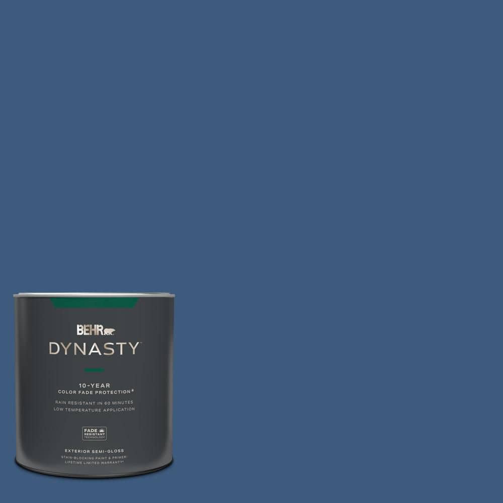 BEHR DYNASTY 1 qt. #M520-7 Admiral Blue Semi-Gloss Exterior Stain ...