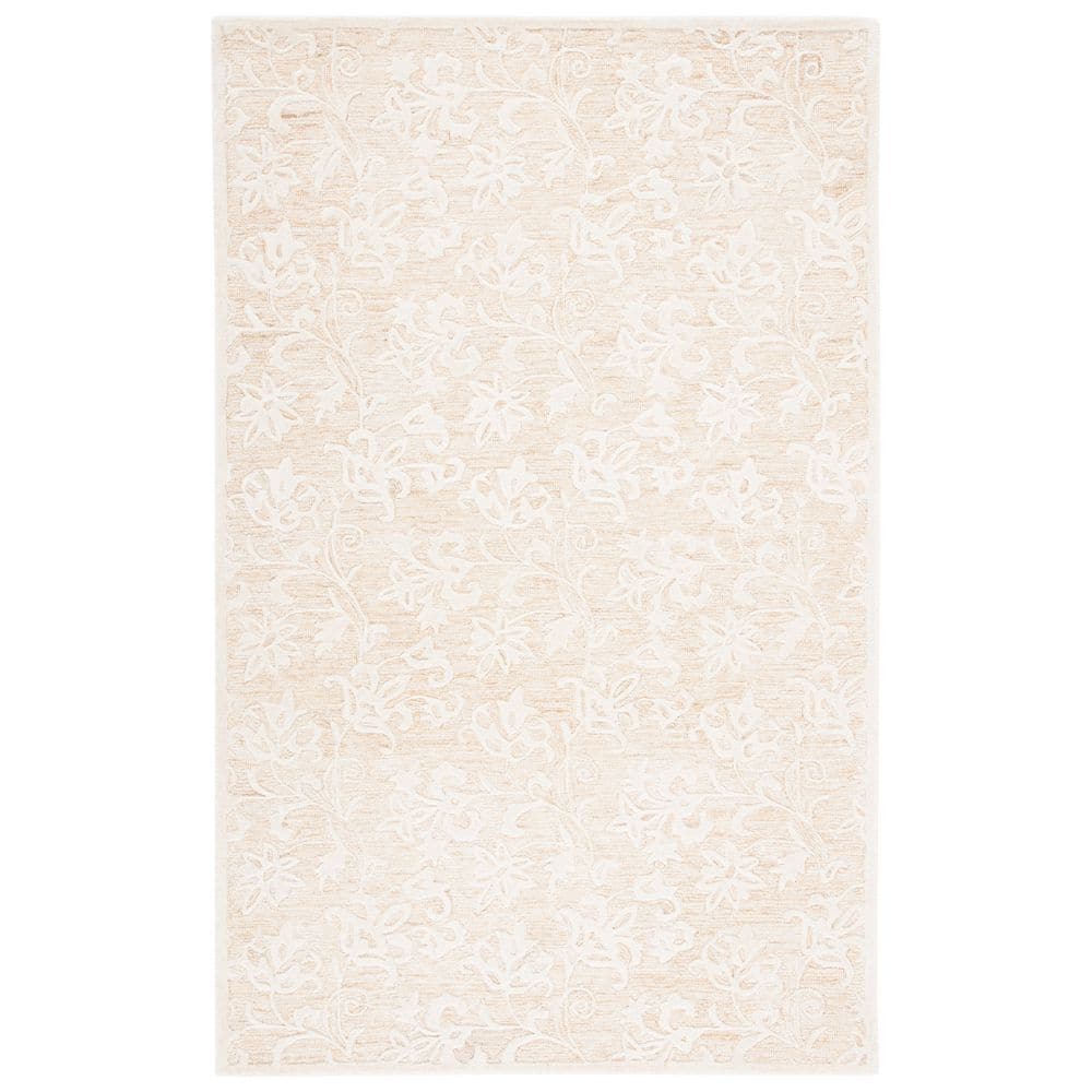 SAFAVIEH Metro Gold/Ivory 8 ft. x 10 ft. High-Low Floral Area Rug ...